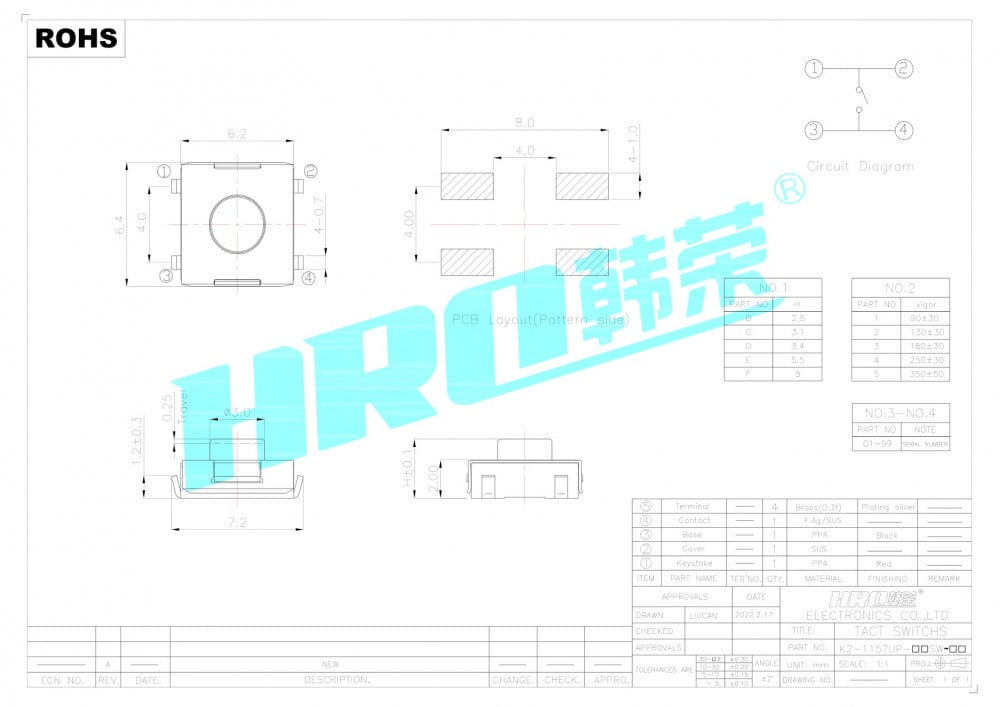 K2-1157UP-B3SW-04 technical drawing