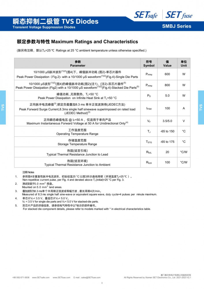 SMBJ series datasheet page 3