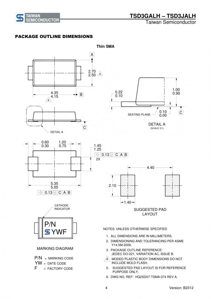 TSD3GALH datasheet preview, page 4