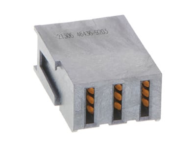 EXTreme Ten60Power Right-Angle Receptacle with Side Guides, 2 DC Power Circuits, 15 Signal Circuits, 2 DC Power Circuits, Press Fit Tail
