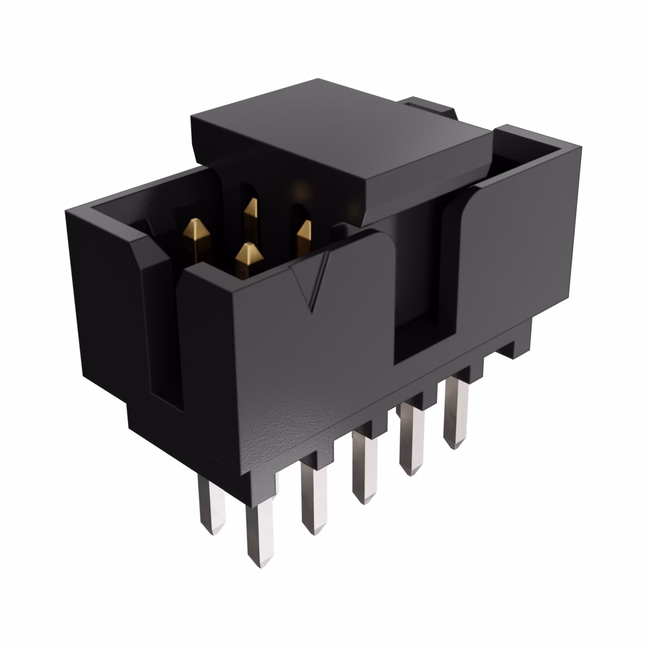 2.00mm Pitch, Milli-Grid PCB Header, Dual Row, Right-Angle, Through Hole, 4 Circuits, 0.38µm Gold (Au) Plating, 2.16mm Tail Length, Dual Side Slots, Center Friction Lock, Tape and Reel, with Pick-and-Place Tape