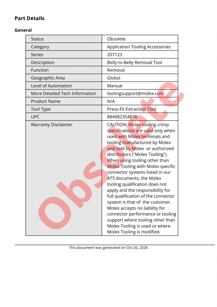 Molex 622030220 technical document page 2