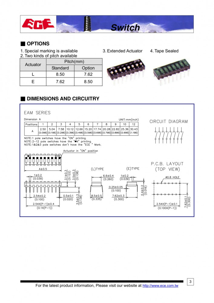 ECE EAM104EZ datasheet page 3