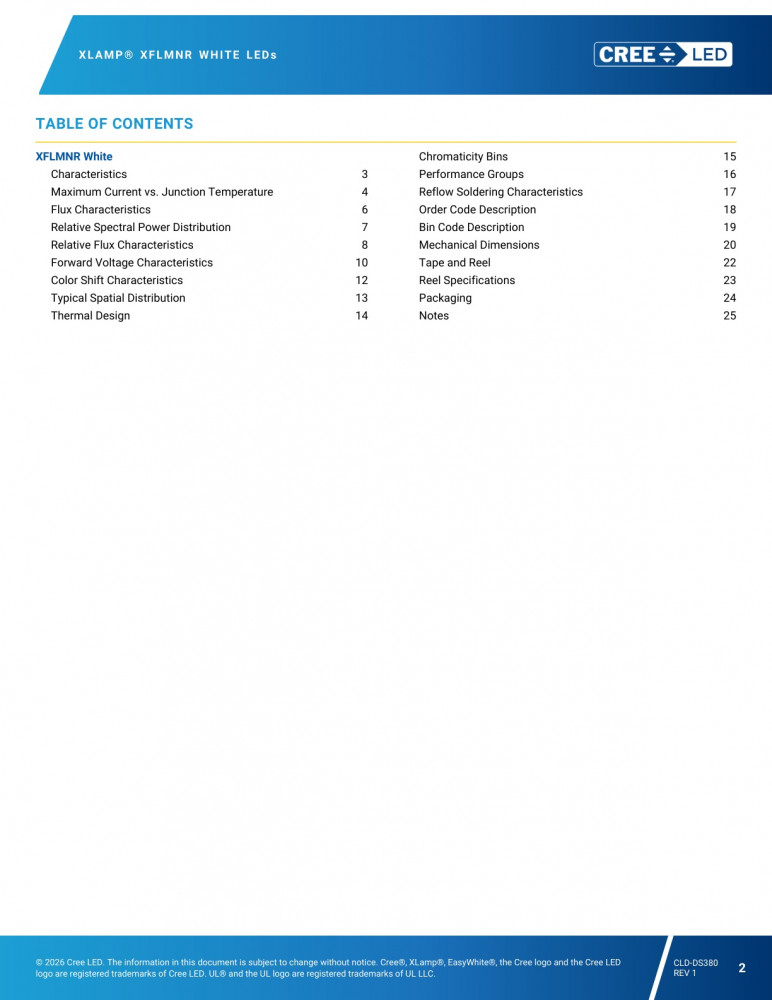 XFLMNR datasheet page 2