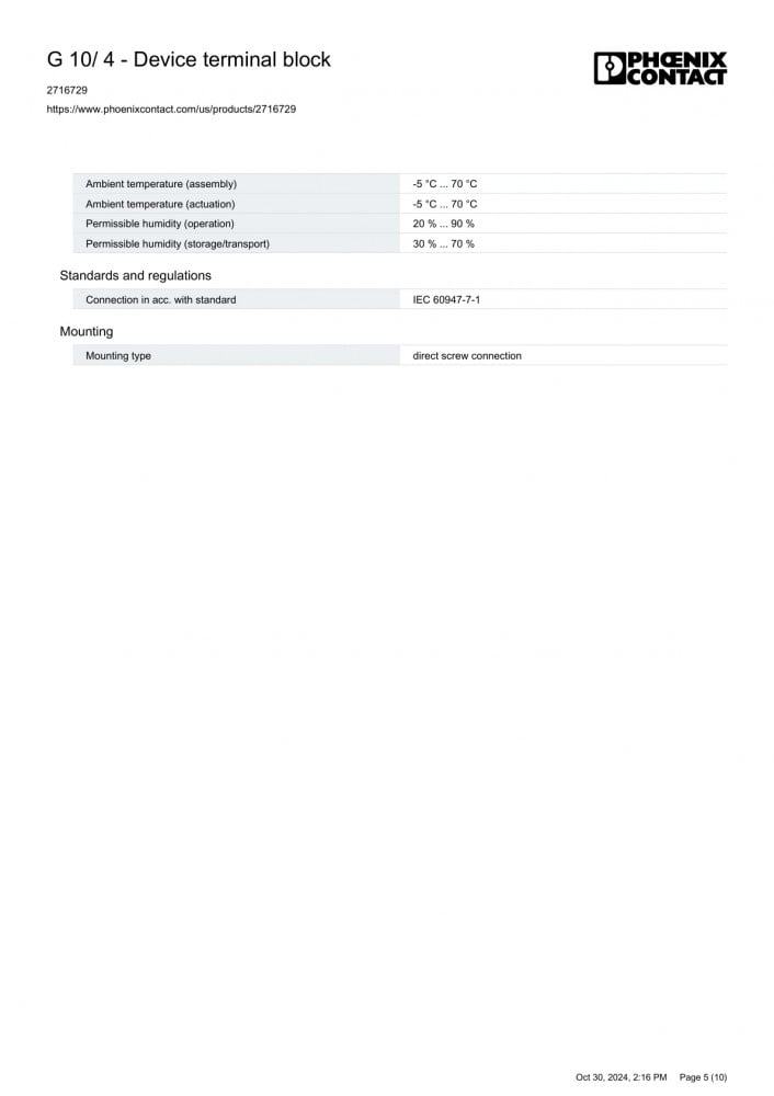 Phoenix Contact 2716729 technical document page 5