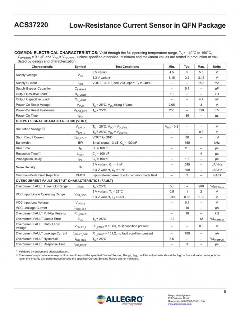 ACS37220 datasheet page 5
