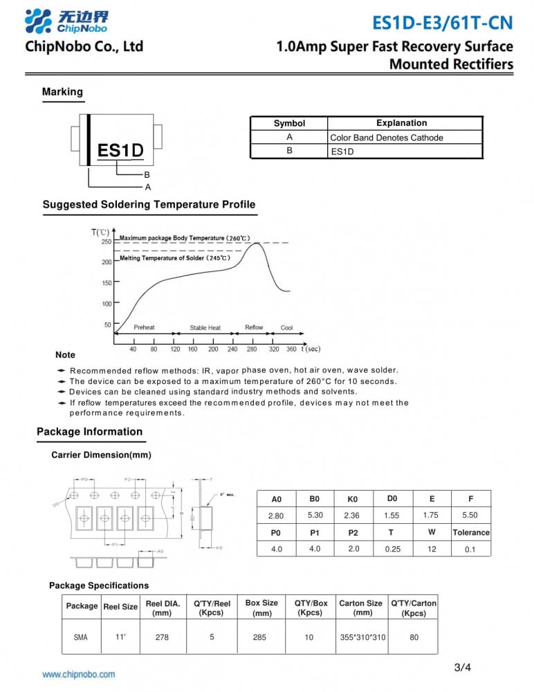 ES1D-E3/61T-CN datasheet page 3