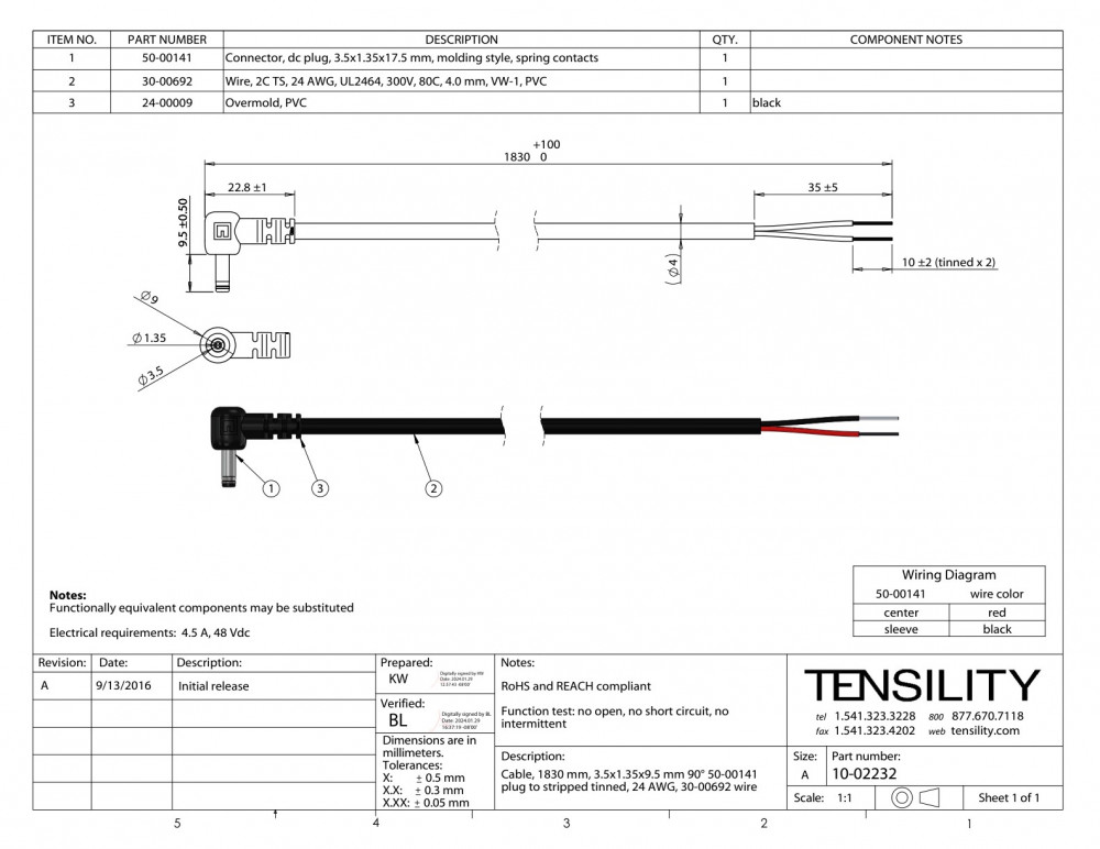 Tensility International 10-02232 product drawing preview