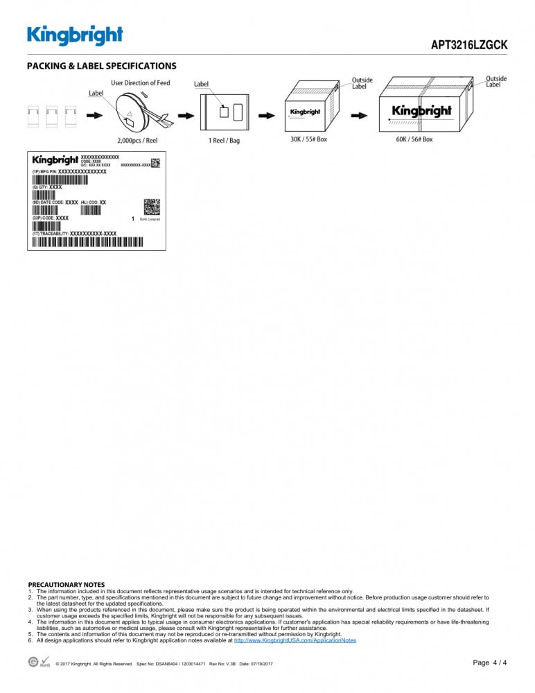 APT3216LZGCK datasheet page 4