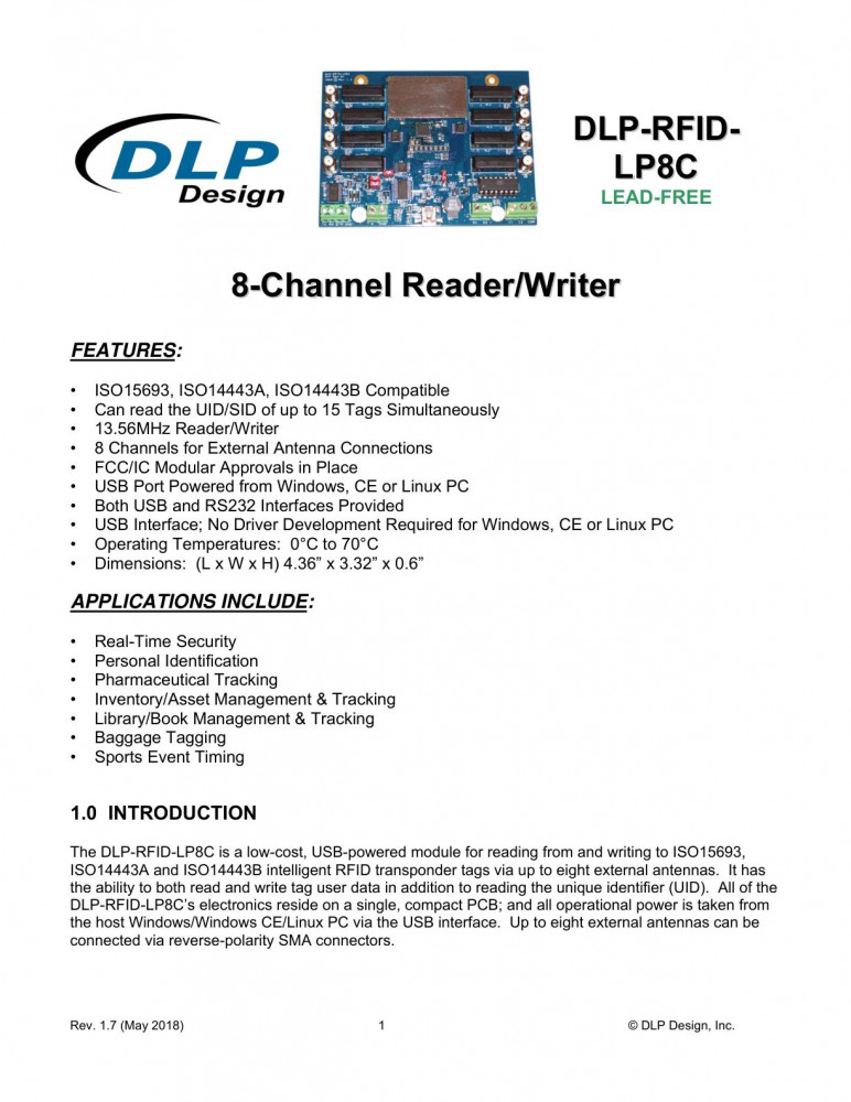 DLP-RFID-LP8C document page 1