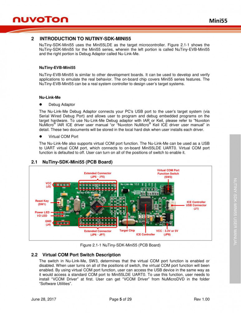 NuTiny-SDK-Mini55 manual page 5