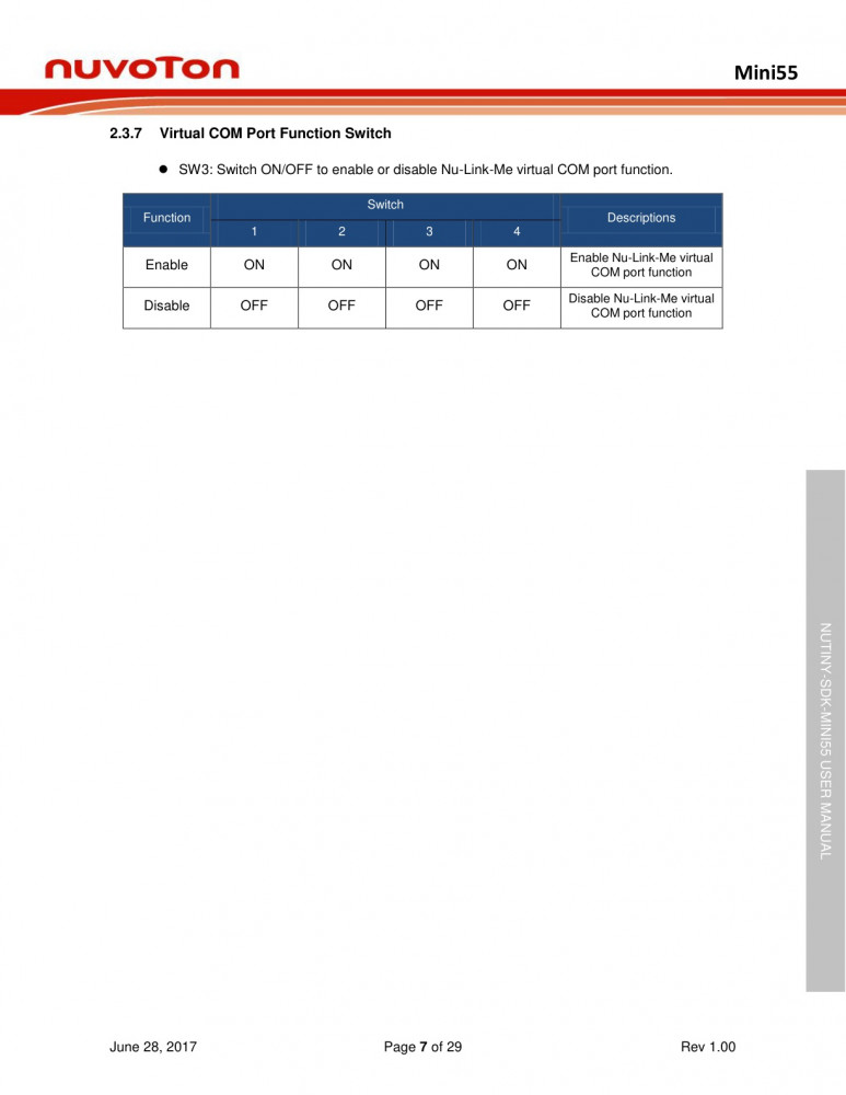 NuTiny-SDK-Mini55 manual page 7