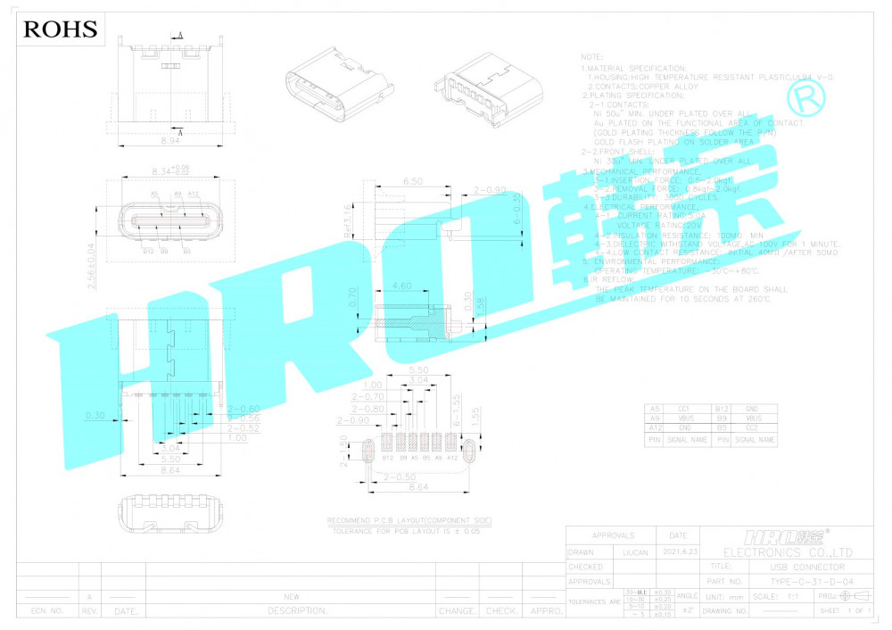 TYPE-C-31-D-04 technical drawing page