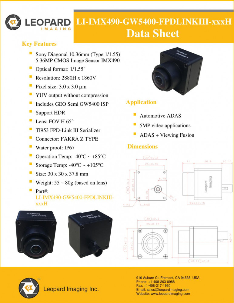 Camera documentation page 1