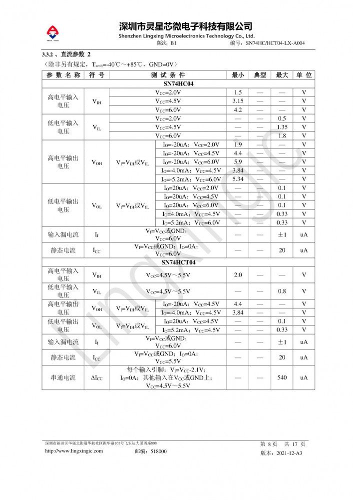 SN74HCT04DR datasheet page 8