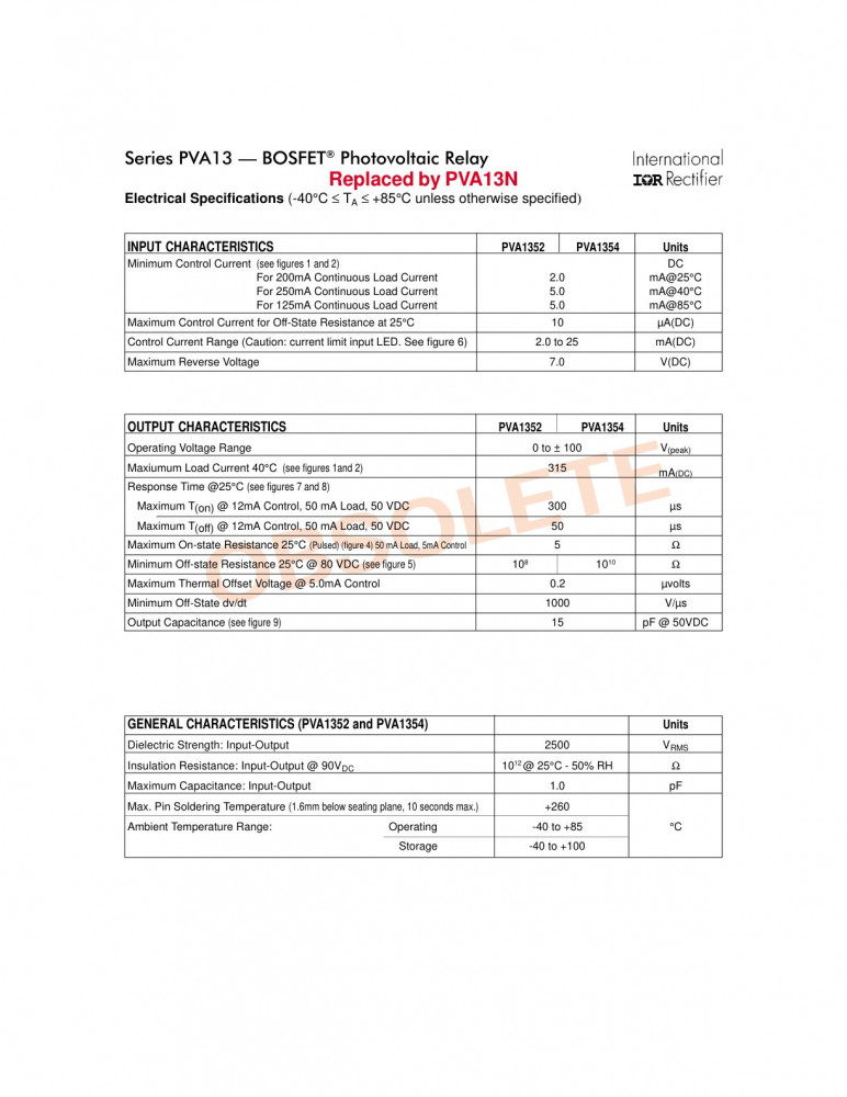 PVA1354 datasheet page 2
