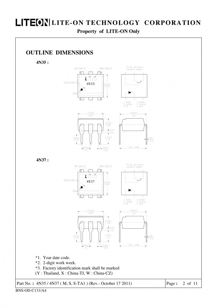 4N35S-TA1 datasheet page 3