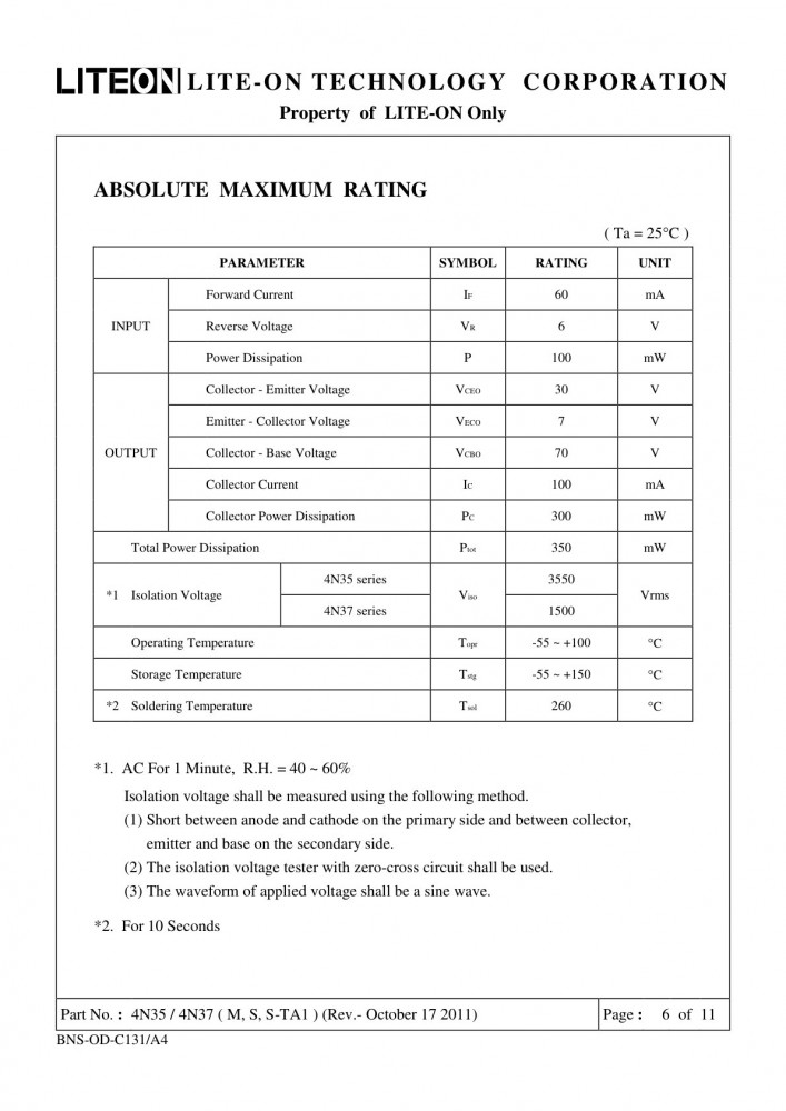 4N35S-TA1 datasheet page 7