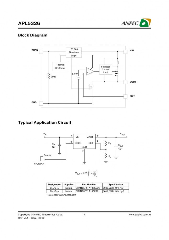 APL5326 datasheet page 7