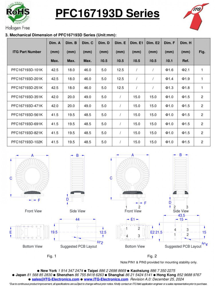 PFC167193D technical document page 2