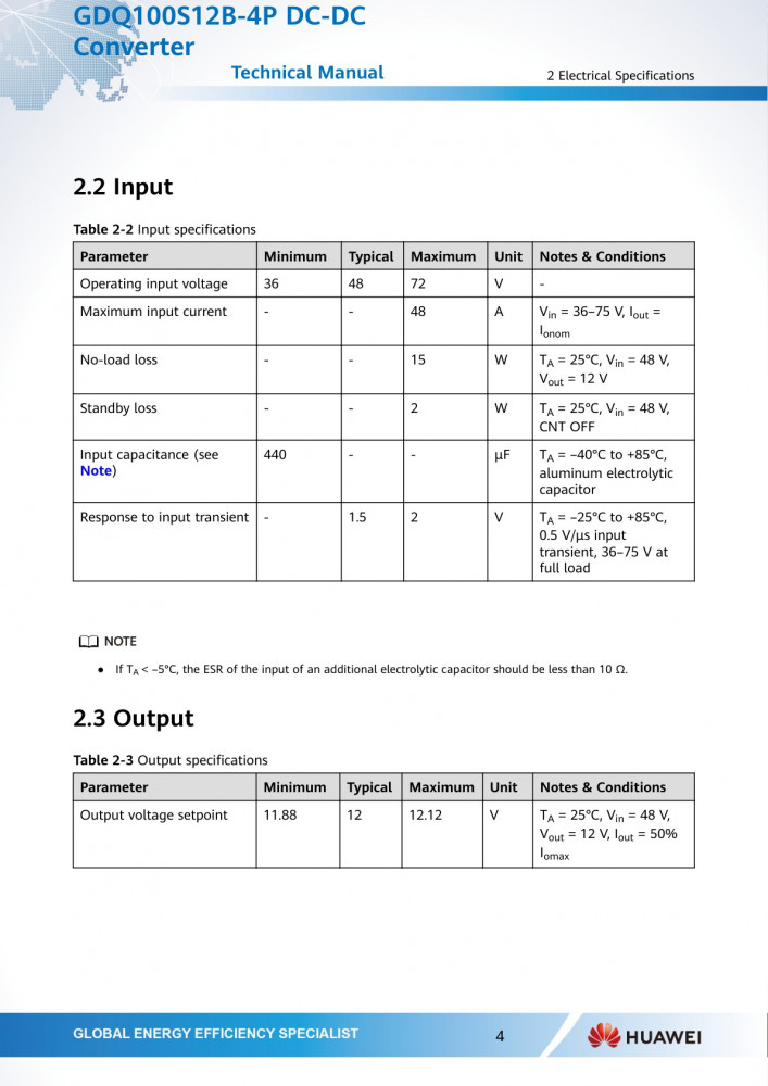 GDQ100S12B-4P technical manual page 9