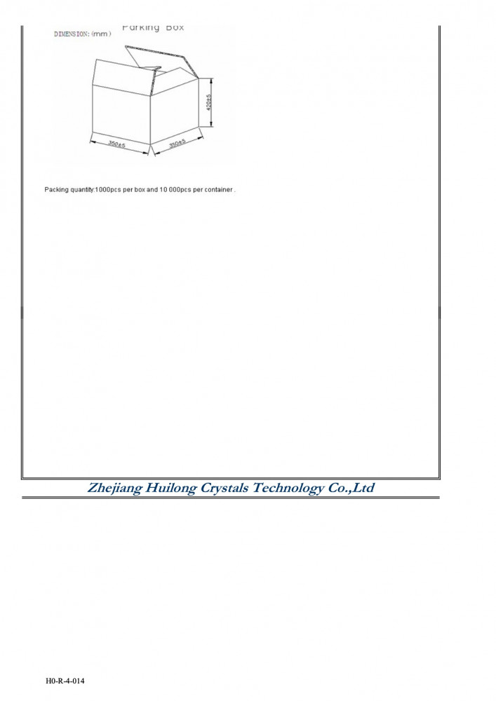 HA25000F012 packing page