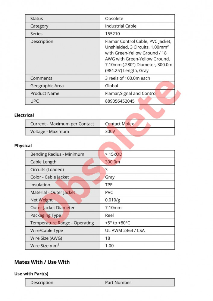 MOLEX 1552100166 technical document page 2