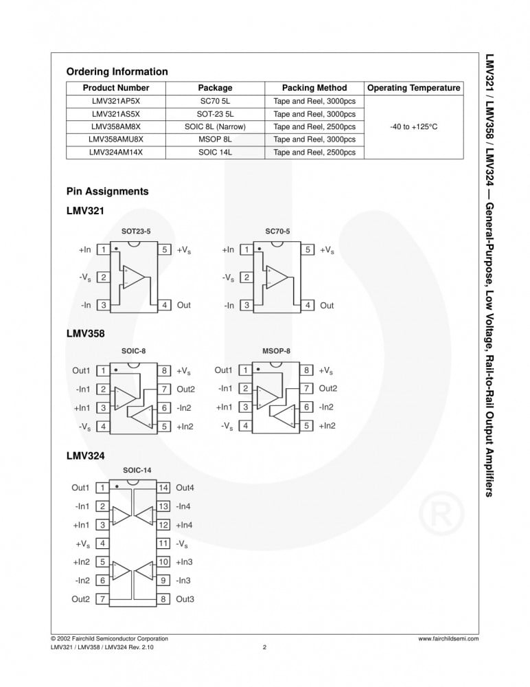 LMV321AS5X datasheet page 3