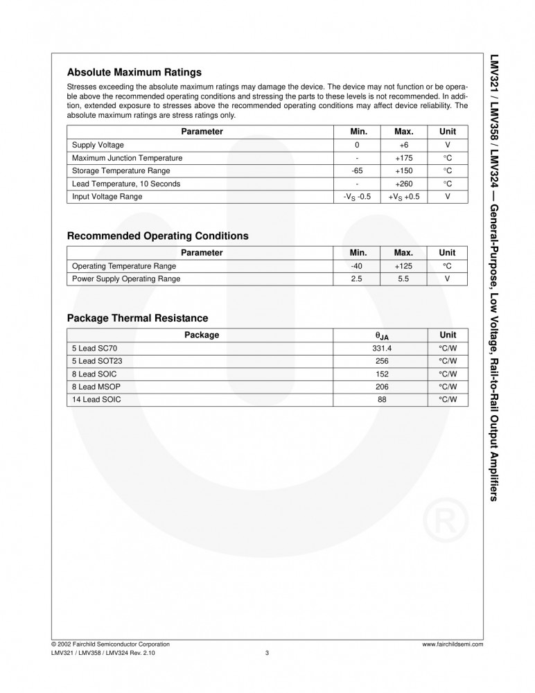 LMV321AS5X datasheet page 4