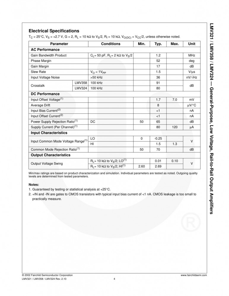 LMV321AS5X datasheet page 5