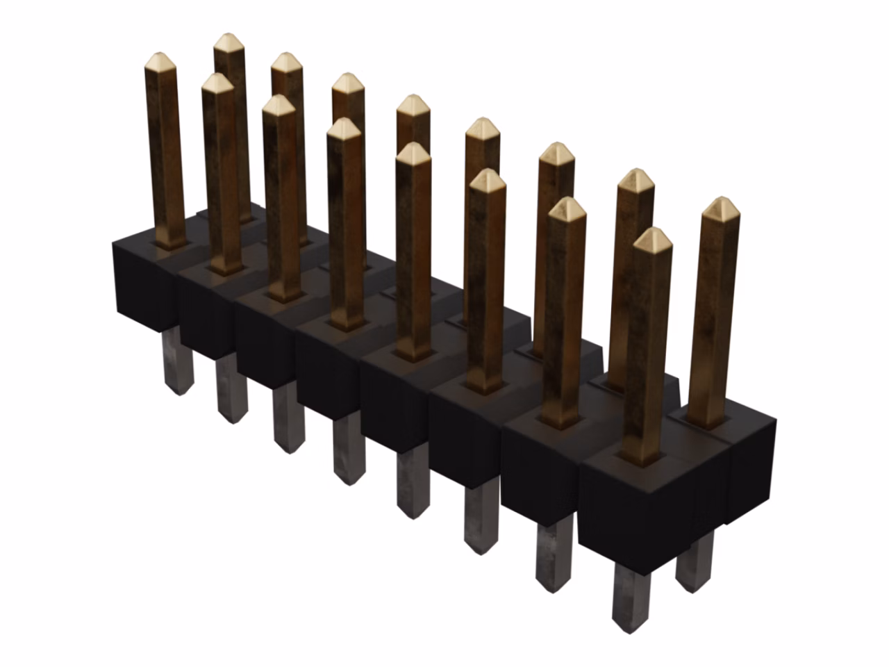 C-Grid Header, 2.54mm Pitch, Through Hole, Dual Row, Vertical, 16 Circuits, 0.75µm Gold (Au) Plating, Tray Packaging, Lead-Free for sale
