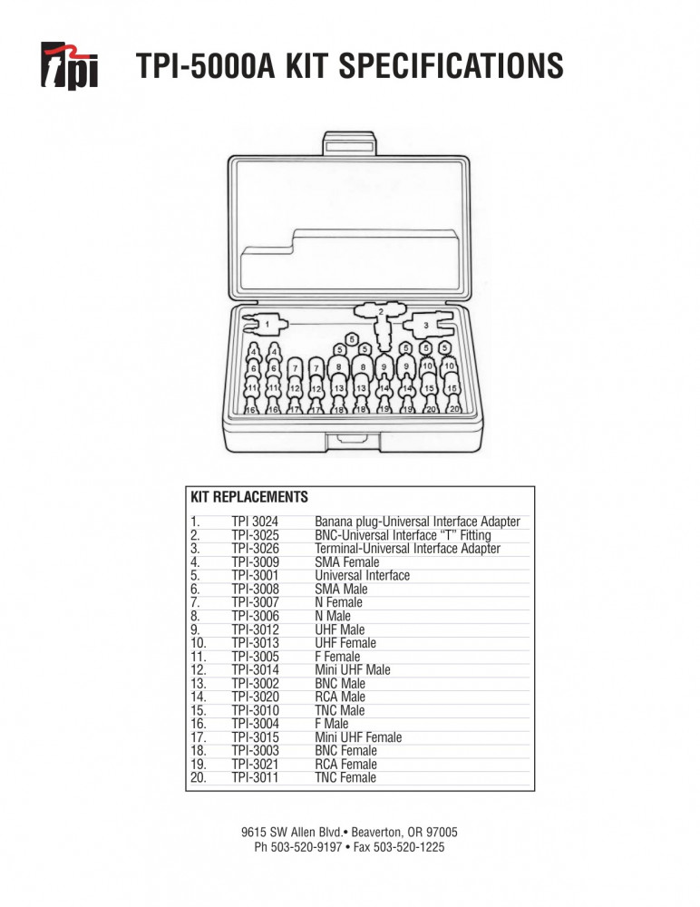 TPI-5000A technical document preview