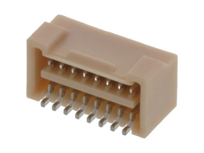 Micro-Lock 1.25mm Pitch Dual-Row Right-Angle Header, Beige, 40 Circuits