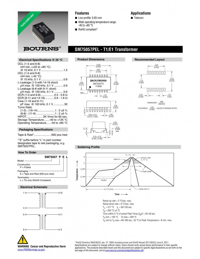 SM75057PEL datasheet page 1