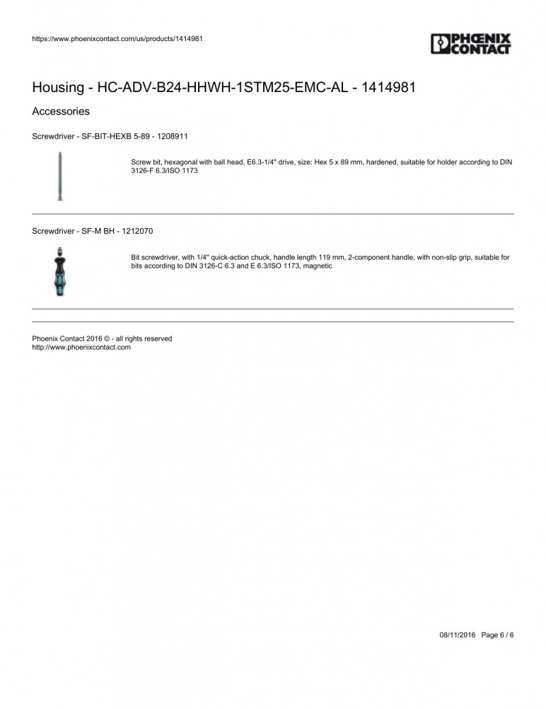 Phoenix Contact 1414981 technical document page 6
