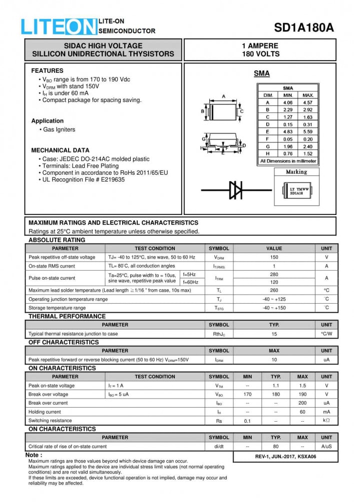 SD1A180A datasheet page 1