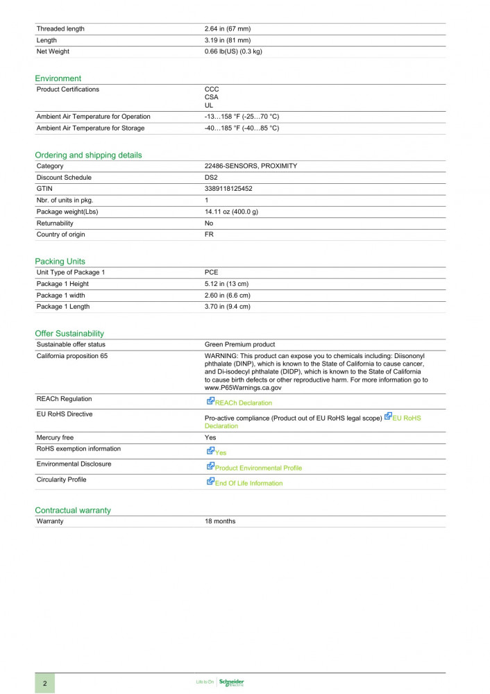 XSAV12801L05 product documentation page 2