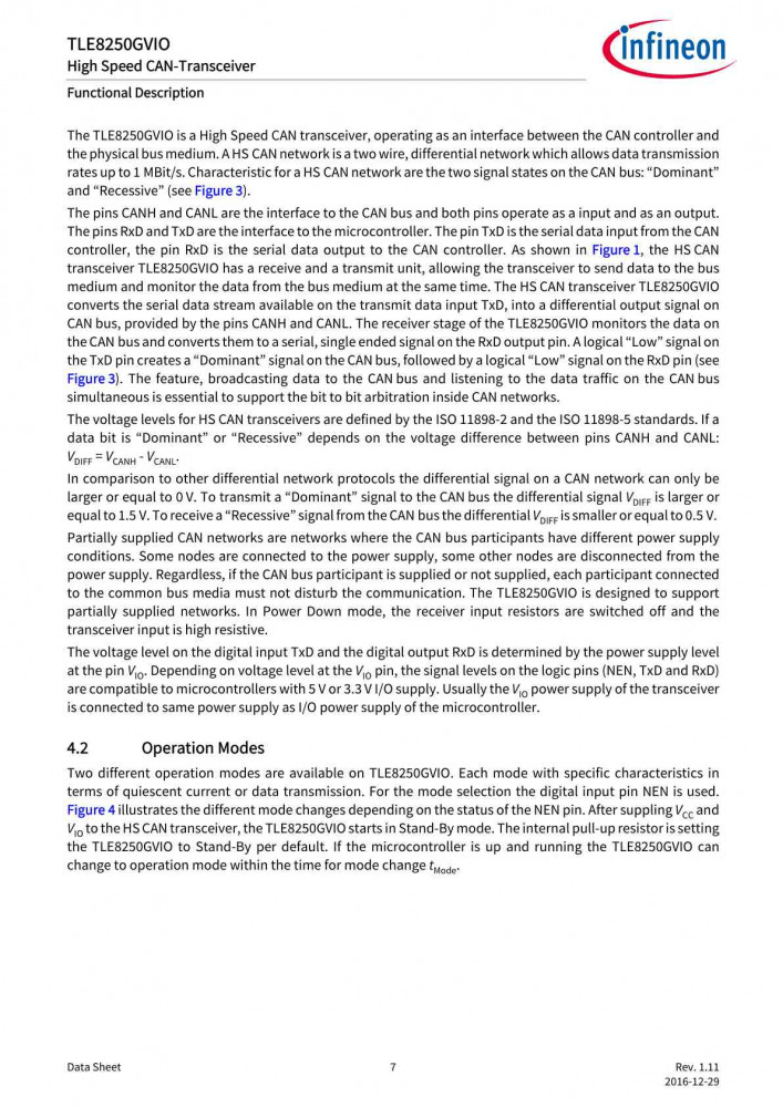TLE8250GVIO datasheet page 7