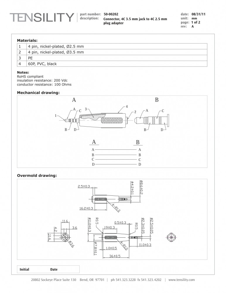 50-00202 technical document, page 1