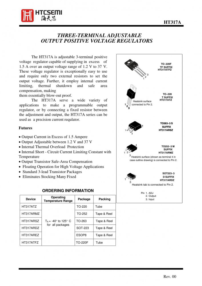 HT317A datasheet page 1