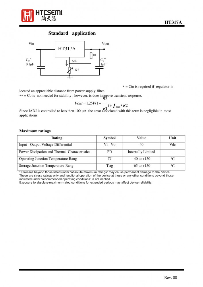 HT317A datasheet page 2