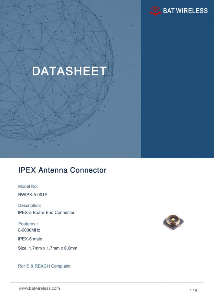 BWIPX-5-001E datasheet page 1