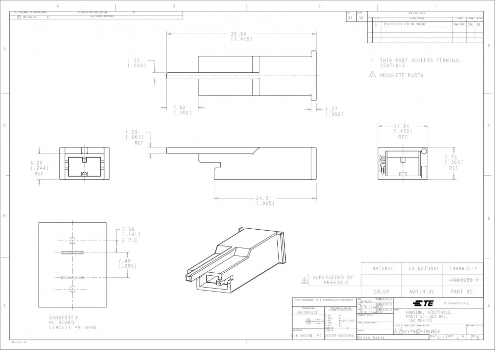 TE Connectivity 1969630-2 technical document preview