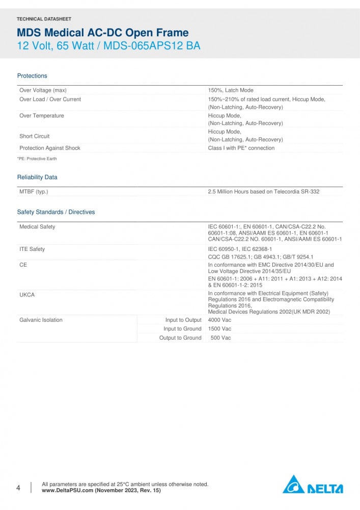 MDS-065APS12 BA datasheet page 4