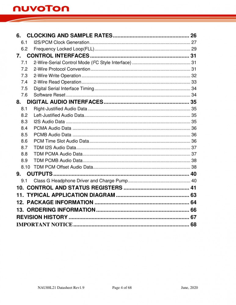 NAU88L21 datasheet page 4