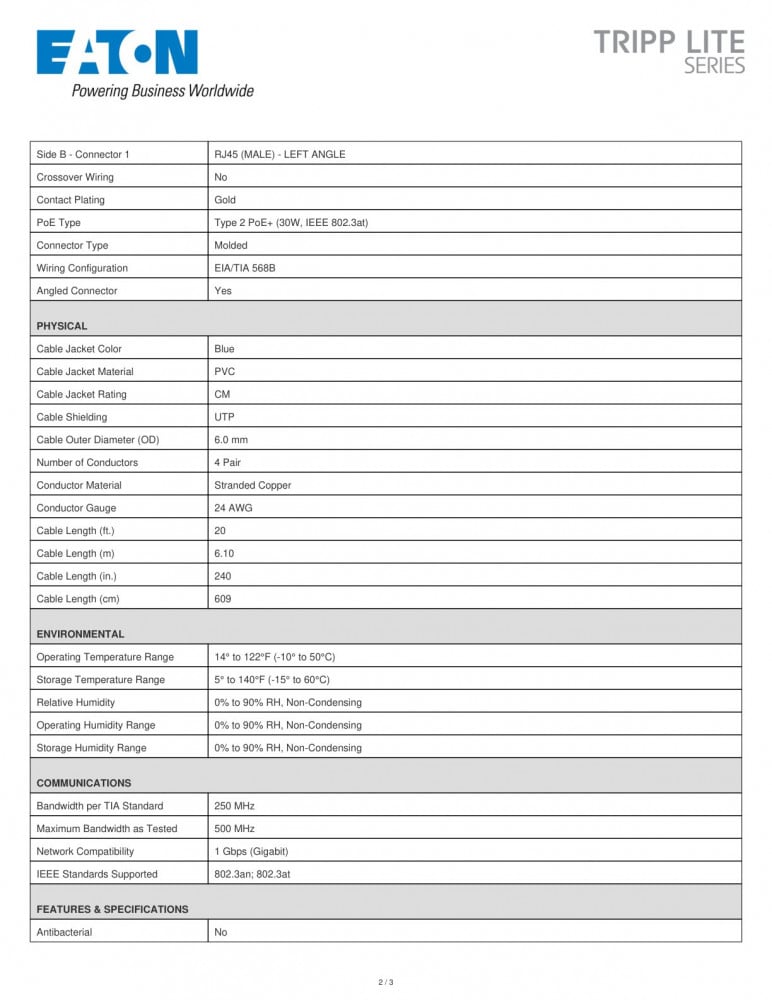 N204-020-BL-LA technical document page 2
