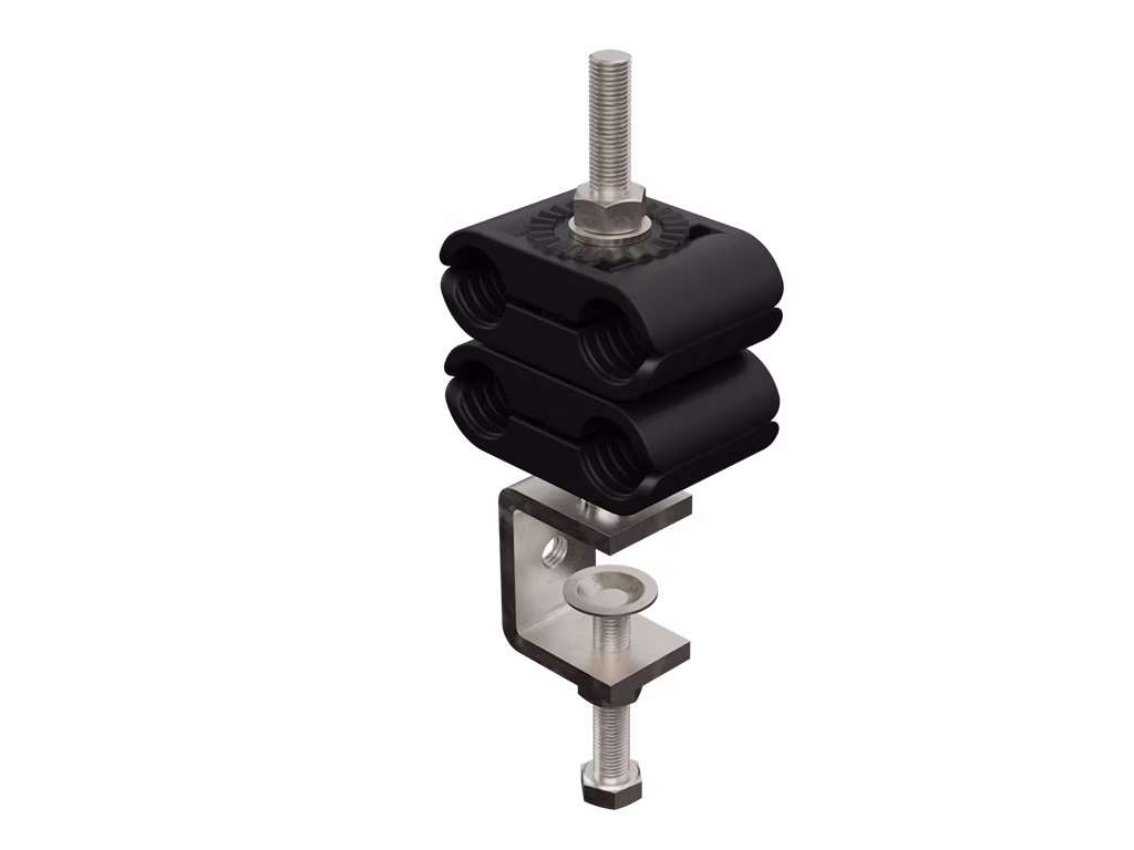 Dual Side, 2-Hole, Feeder Clamp for 1/2