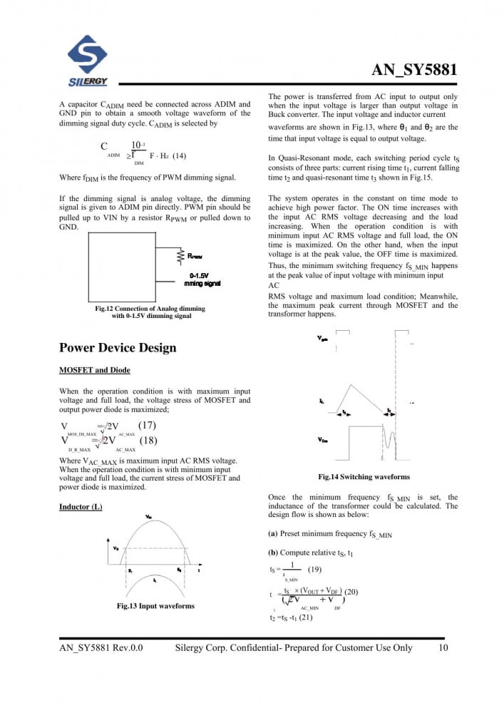 SY5881FAC datasheet page 10