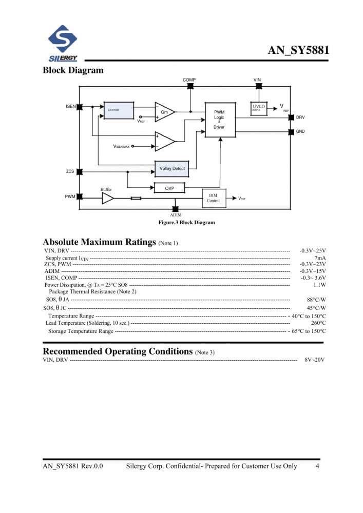 SY5881FAC datasheet page 4