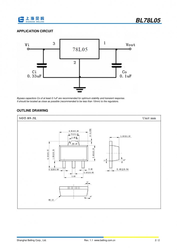 BL78L05 datasheet page 2